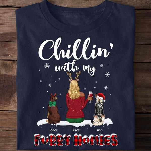 Chillin' With My Furry Homies Personalized Dog T-Shirt TS-PT364 — CUSTOMA2Z